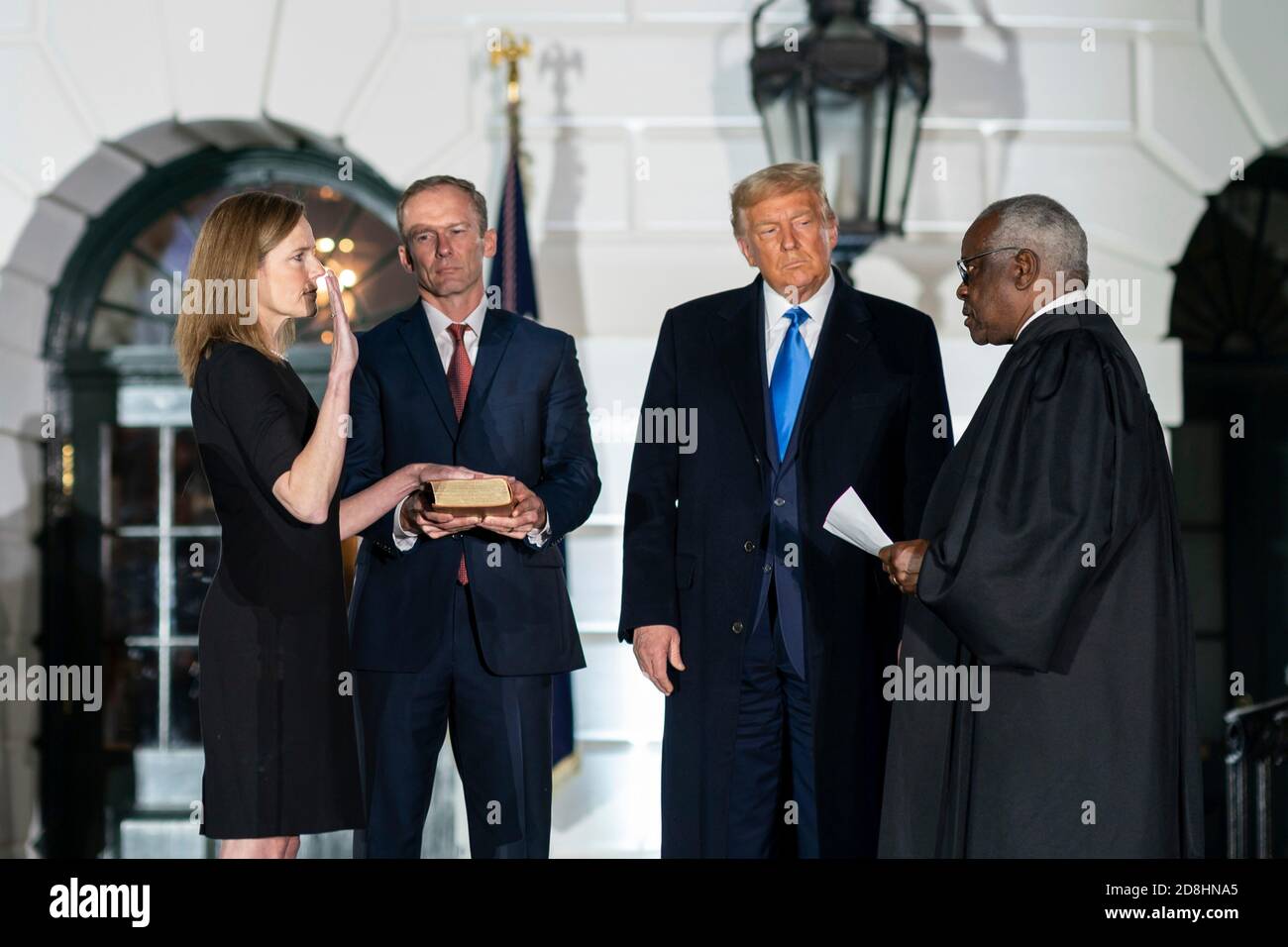 Supreme Court Associate Justice Amy Coney Barrett takes the oath of ...