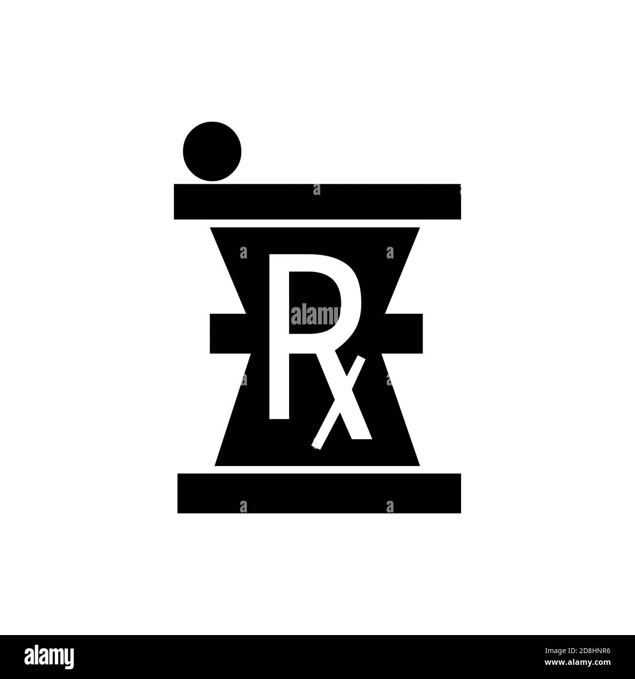 Mortar rx symbol icon Stock Photo - Alamy