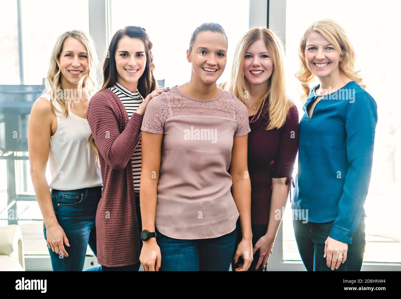 A Portrait of a women group of friend having great time together Stock ...