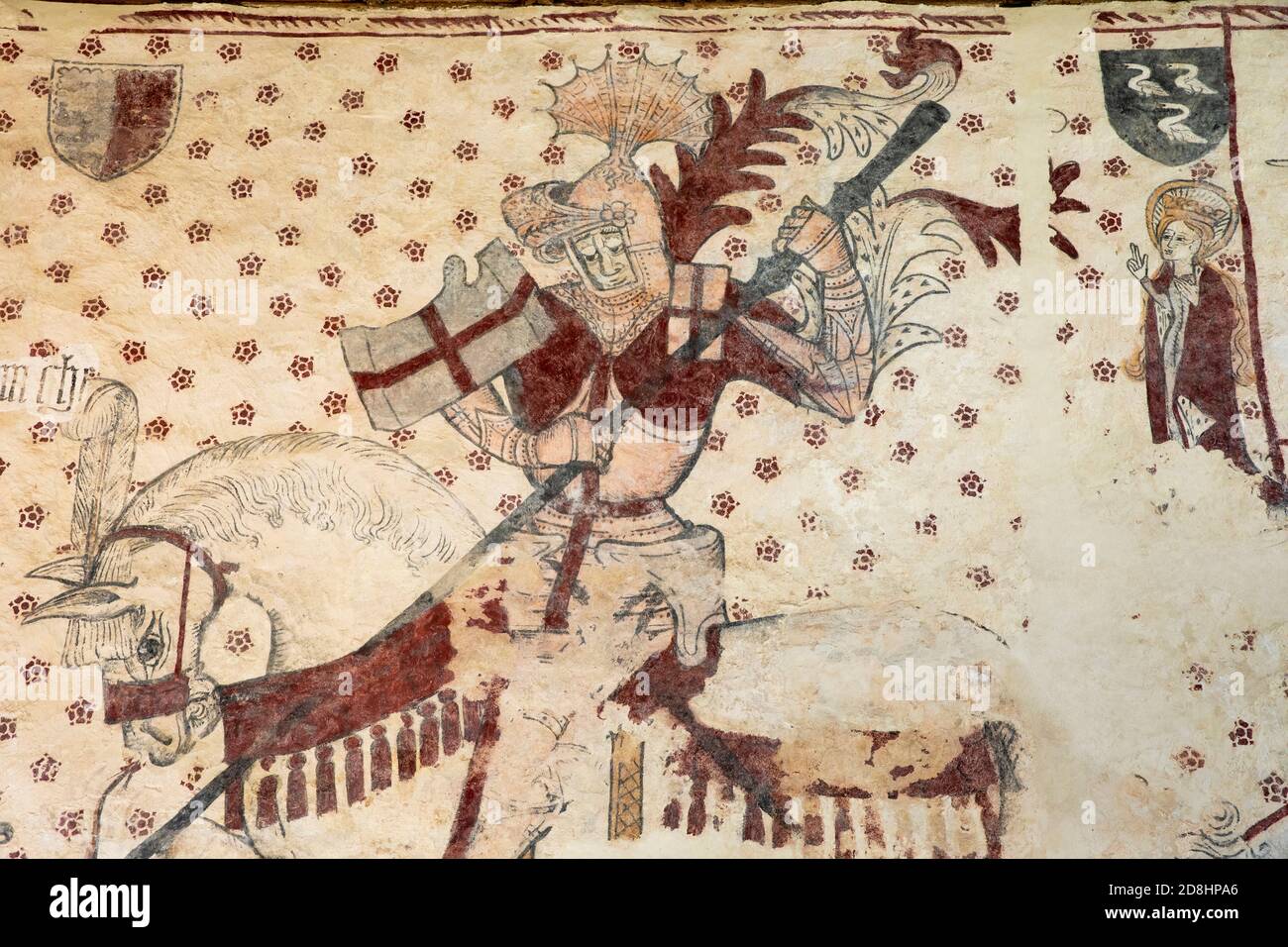 St cadoc wall painting hi-res stock photography and images - Alamy