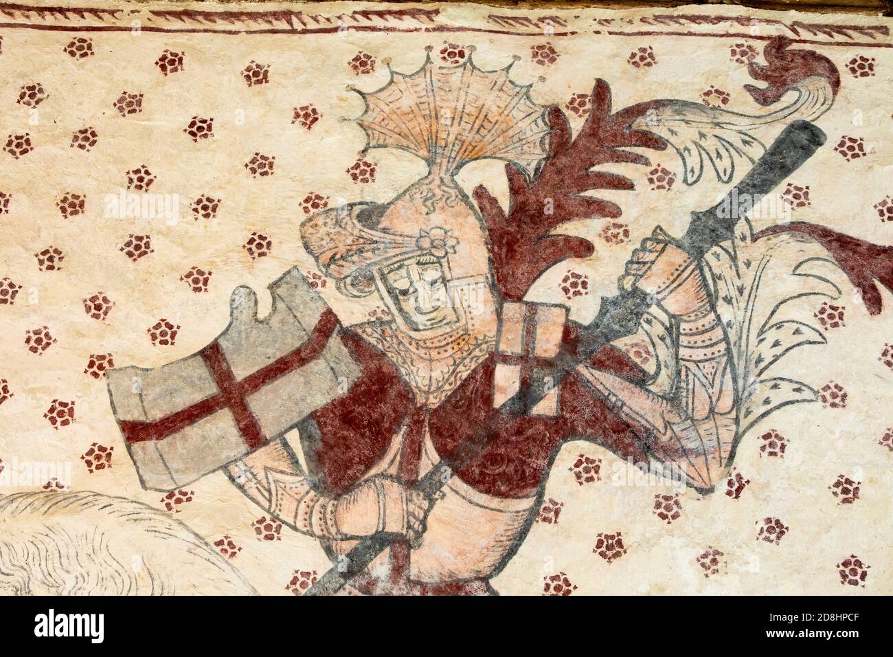 St cadoc wall painting hi-res stock photography and images - Alamy