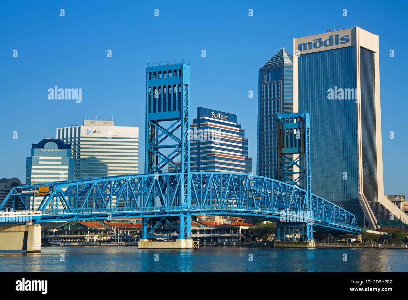 Main Street Bridge & Skyline, Jacksonville, Florida, USA Stock Photo ...