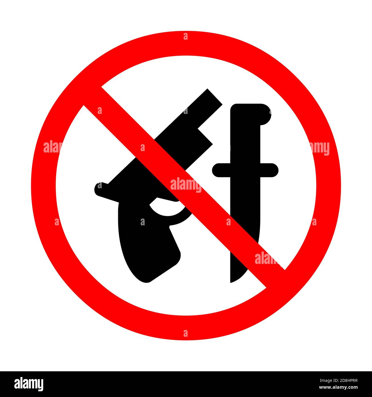 Prohibited weapons sign Stock Photo - Alamy