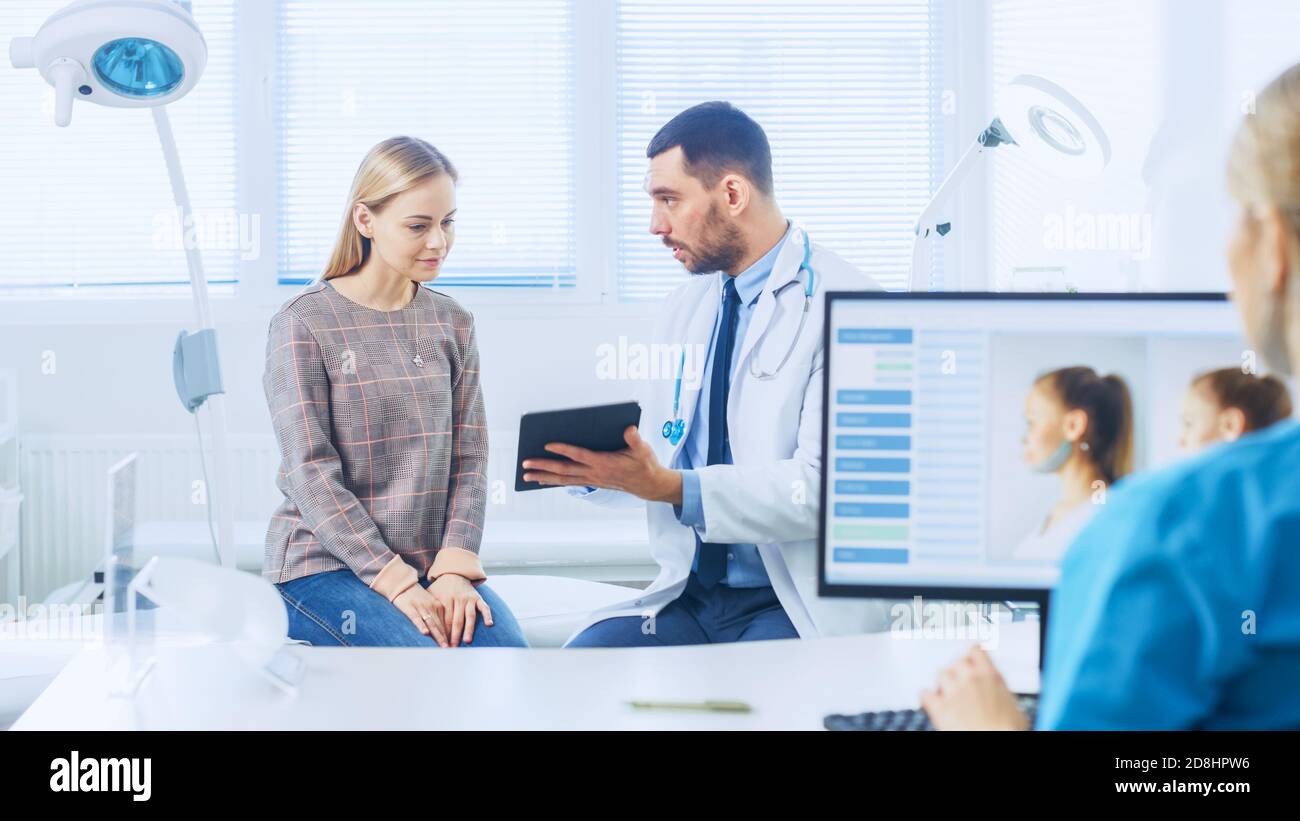 Plastic Cosmetic Surgeon Consults Woman about Facelift Surgery, Shows ...