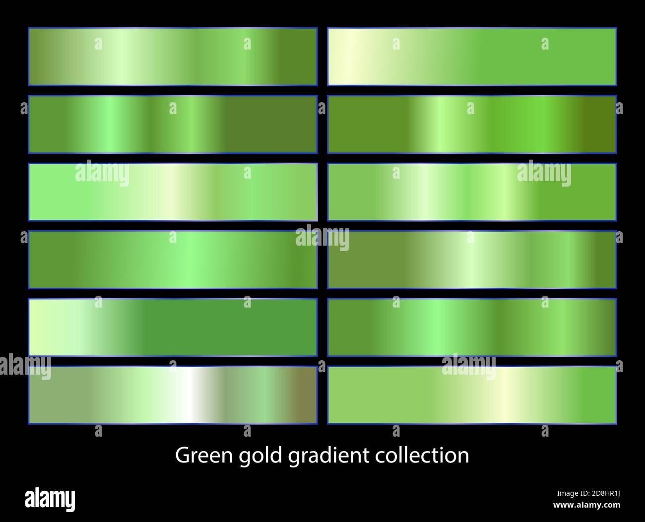 Green gold gradient backgrounds collection. Vector illustration Stock ...