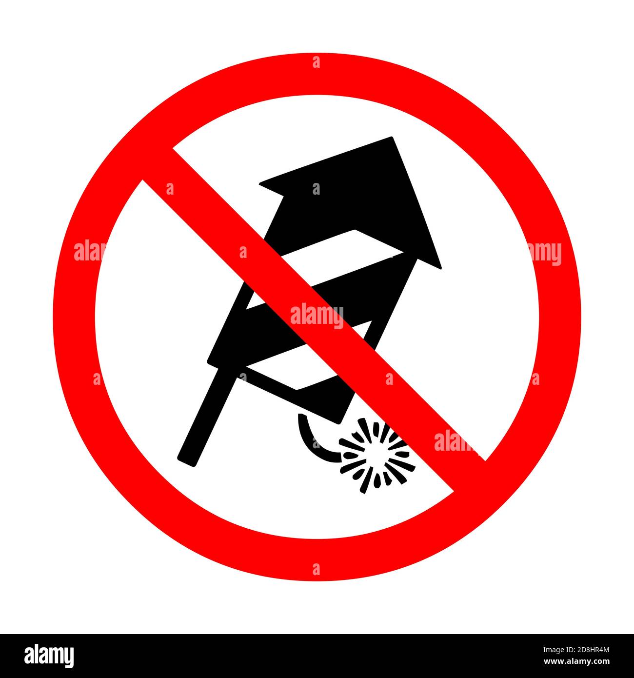 No fireworks sign Stock Photo - Alamy