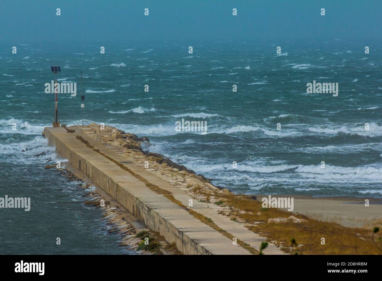View on the sea dock Stock Photo - Alamy