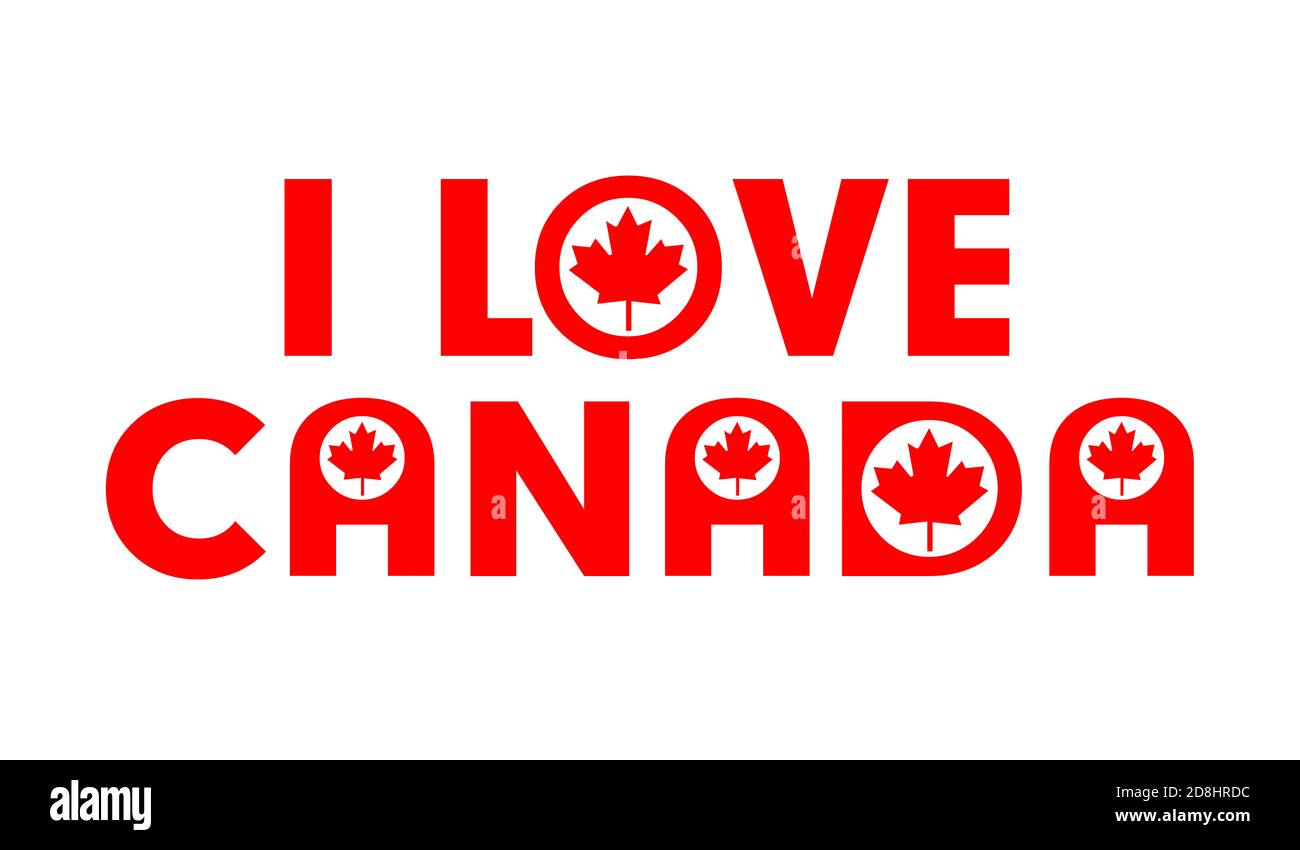 I love Canada sign Stock Photo - Alamy
