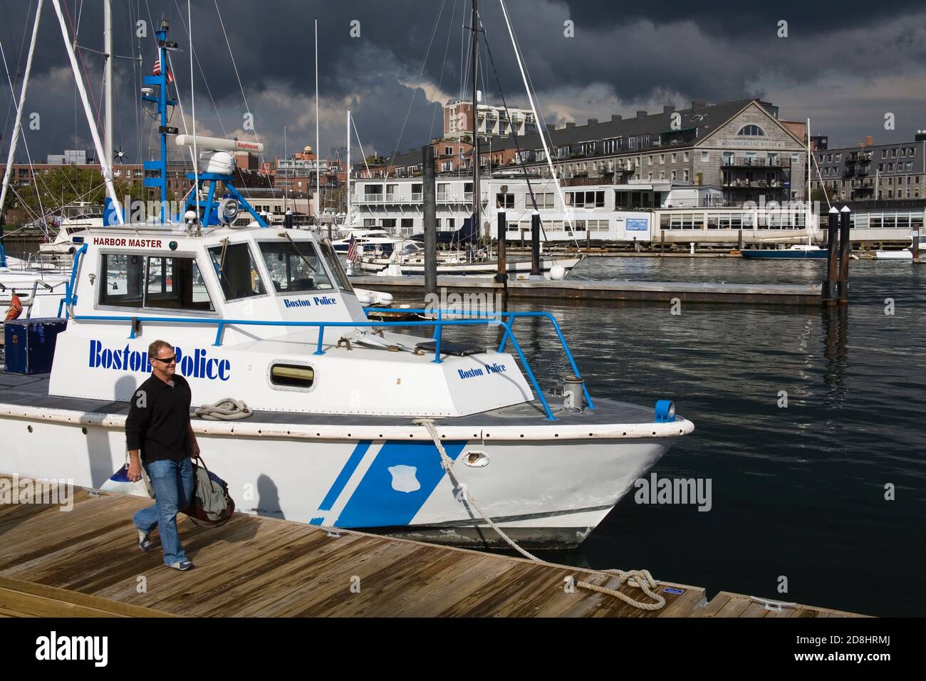Boston police boat hi-res stock photography and images - Alamy