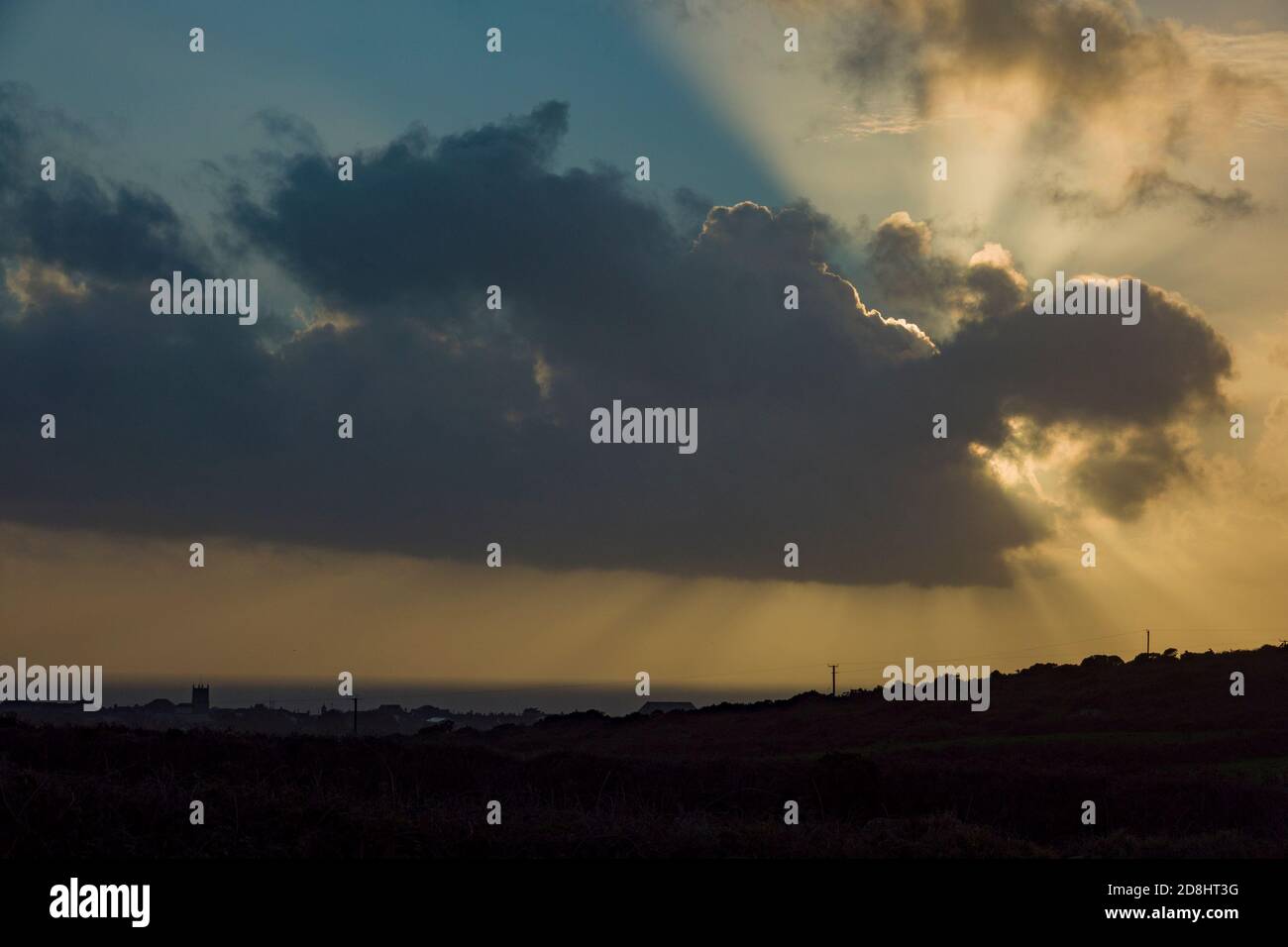 Sunset, Truthwall commom Stock Photo - Alamy