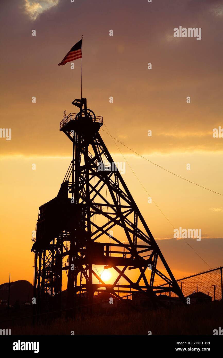 Anselmo Mine Headframe, National Historic District Butte, Montana, USA ...