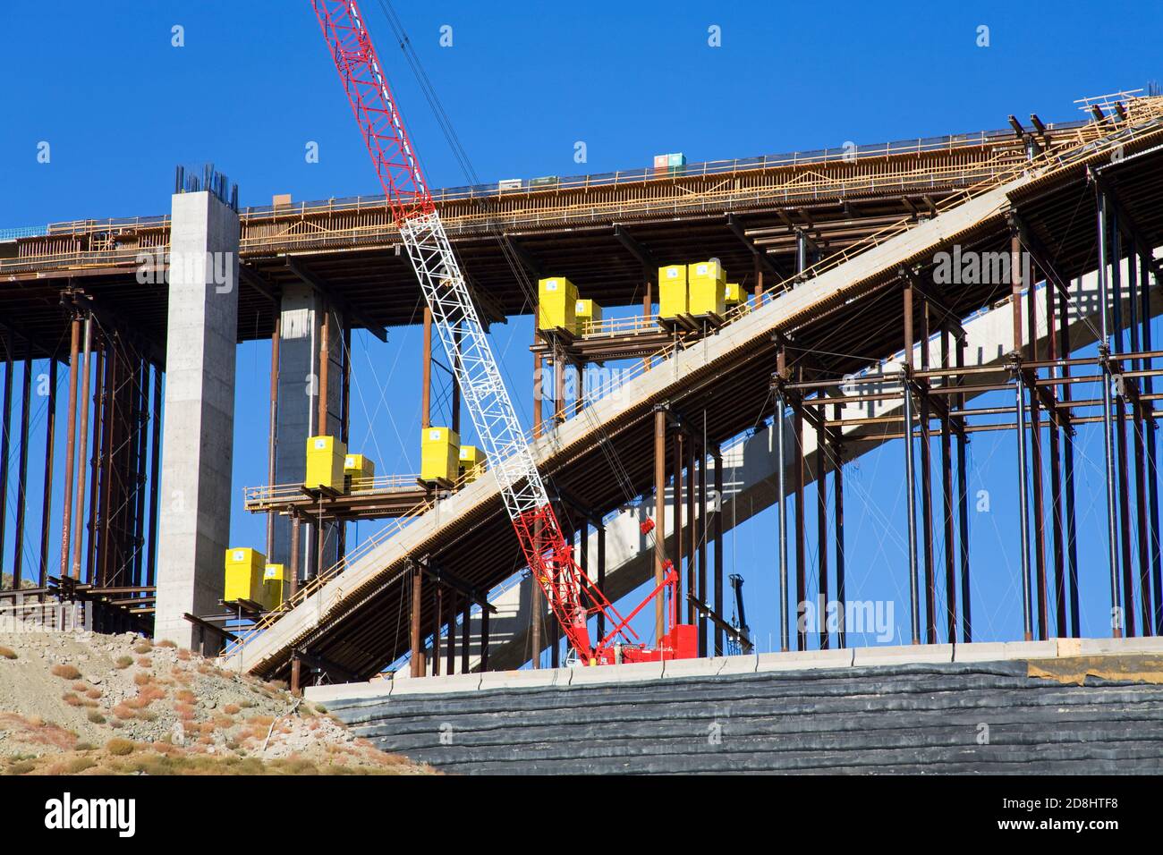 Construction of the Galena Creek Bridge, freeway 315 extension between ...