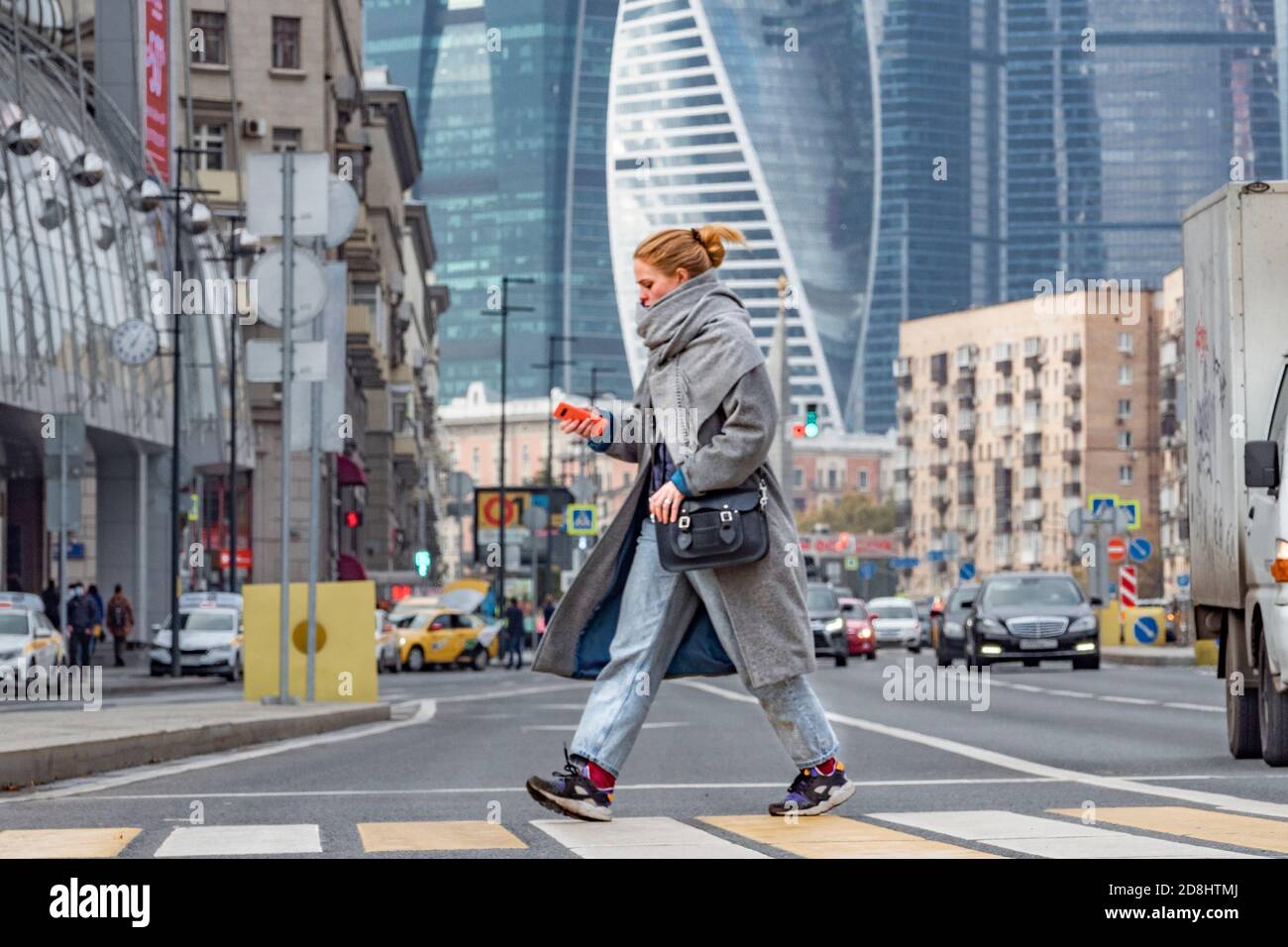 Russia, Moscow. People walk in a street Stock Photo - Alamy
