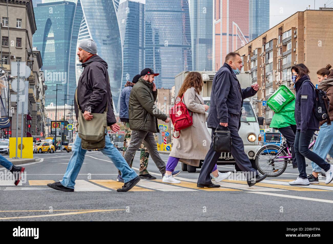 Russia, Moscow. People walk in a street Stock Photo - Alamy
