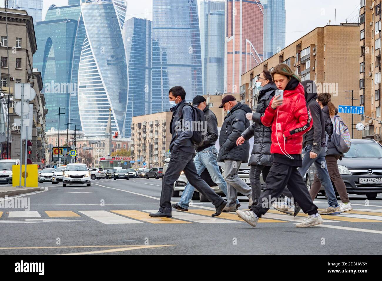 Russia, Moscow. People walk in a street Stock Photo - Alamy