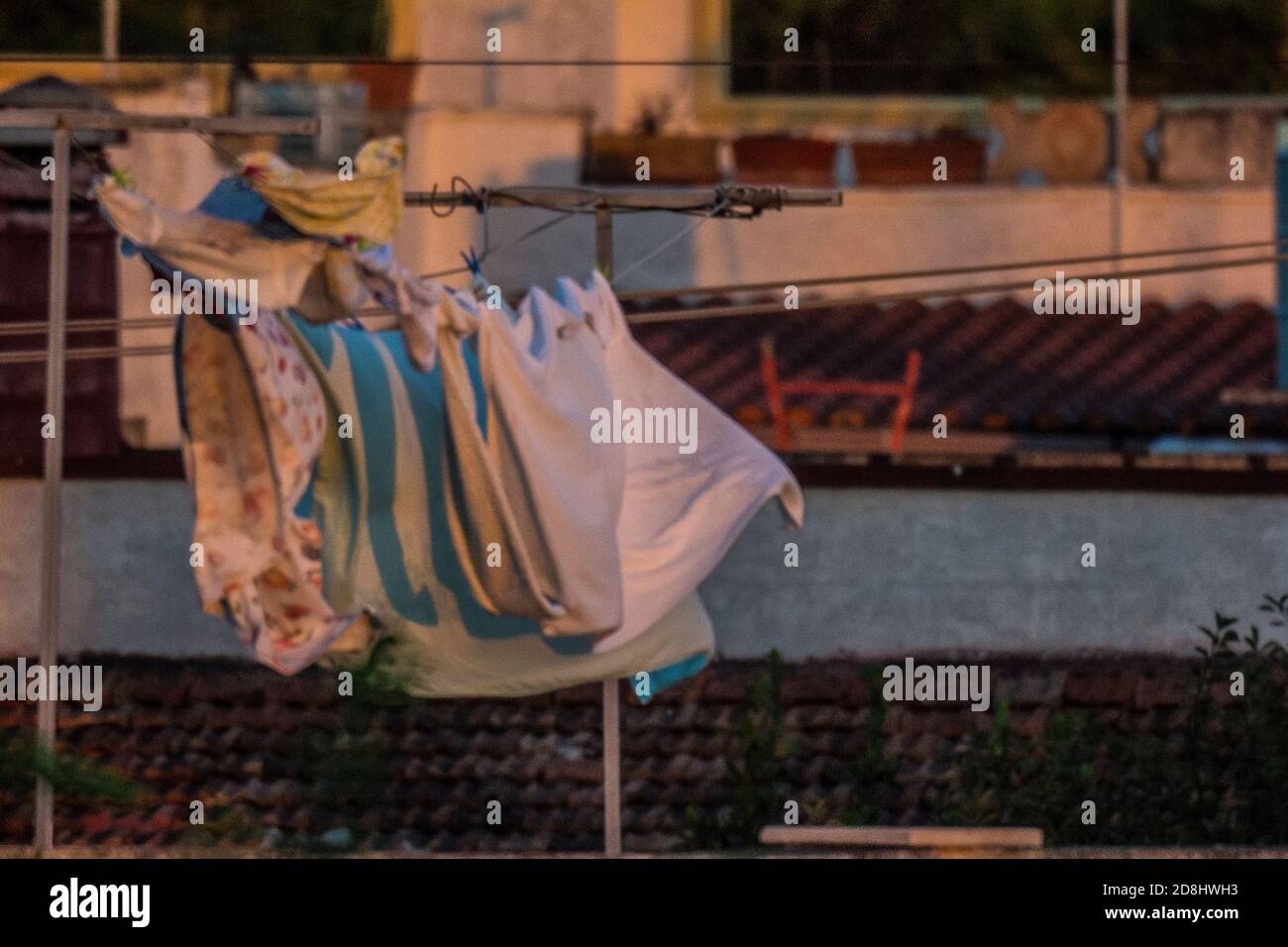 Clothes in the wind Stock Photo - Alamy
