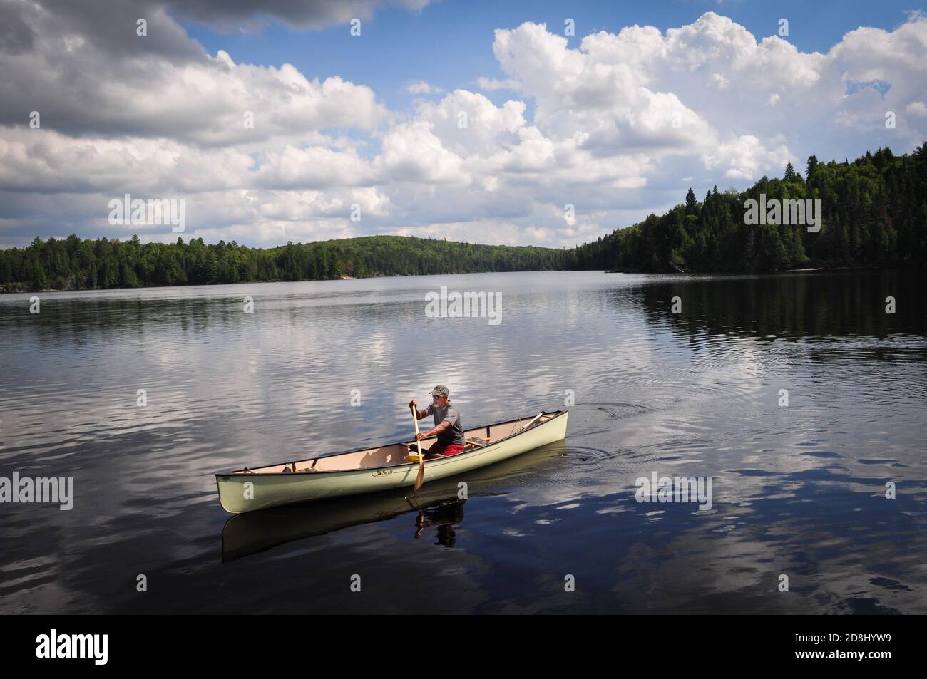 Canoeing in Ontario's Algonquin ProvinciaL PARK, ONTARIO, CANADA Stock ...
