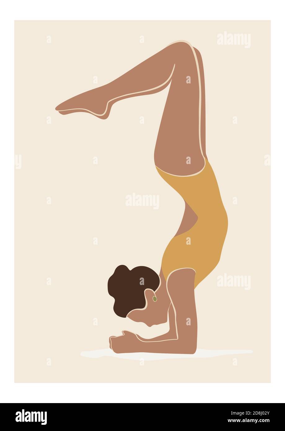 Yoga art. Woman practicing yoga. Abstract illustration Stock Photo - Alamy