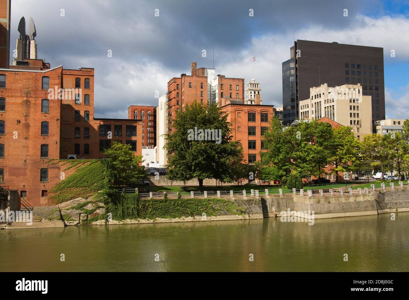 Genesee River & Skyline, Rochester, New York State, USA Stock Photo - Alamy