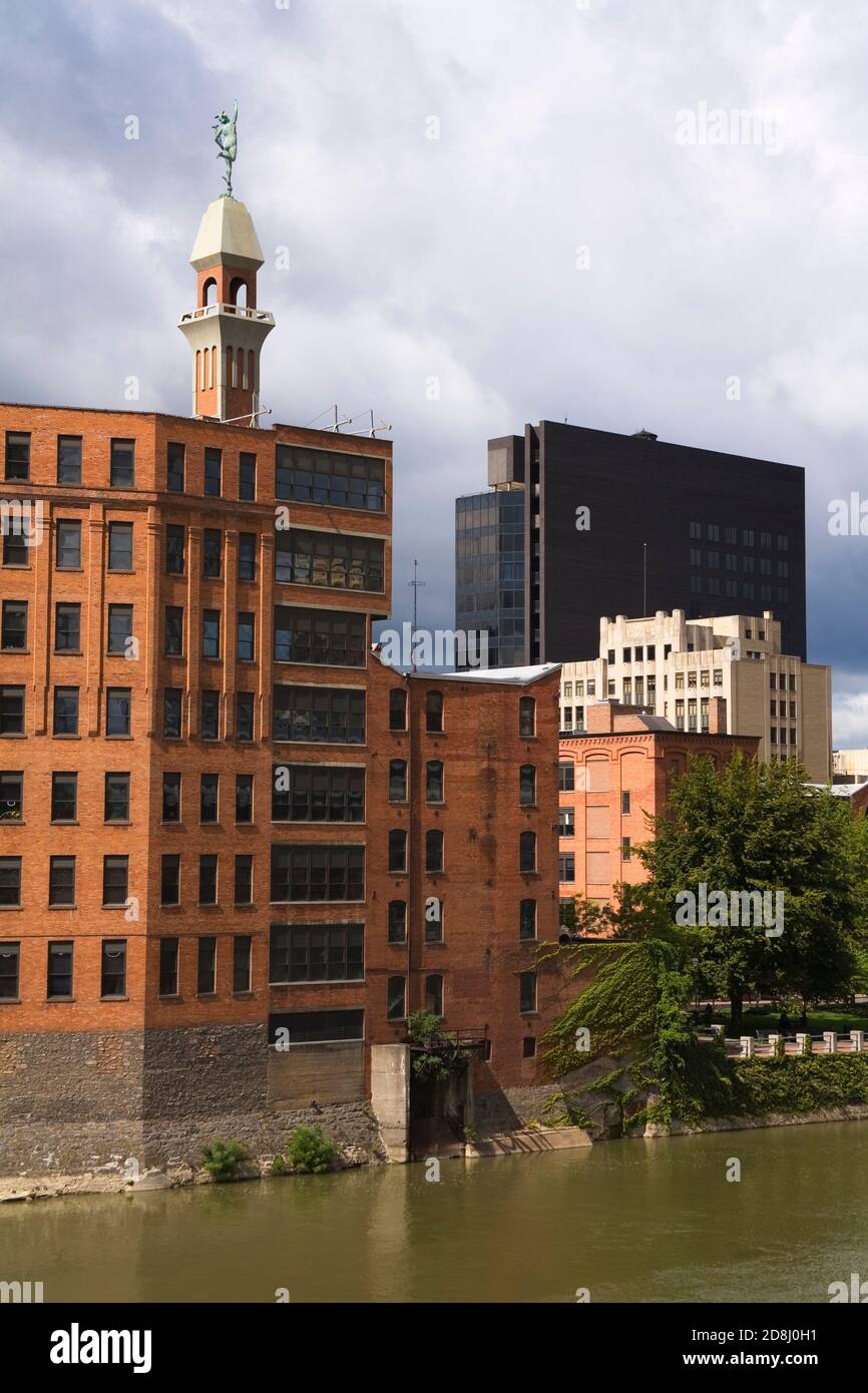 Genesee River & Skyline, Rochester, New York State, USA Stock Photo - Alamy
