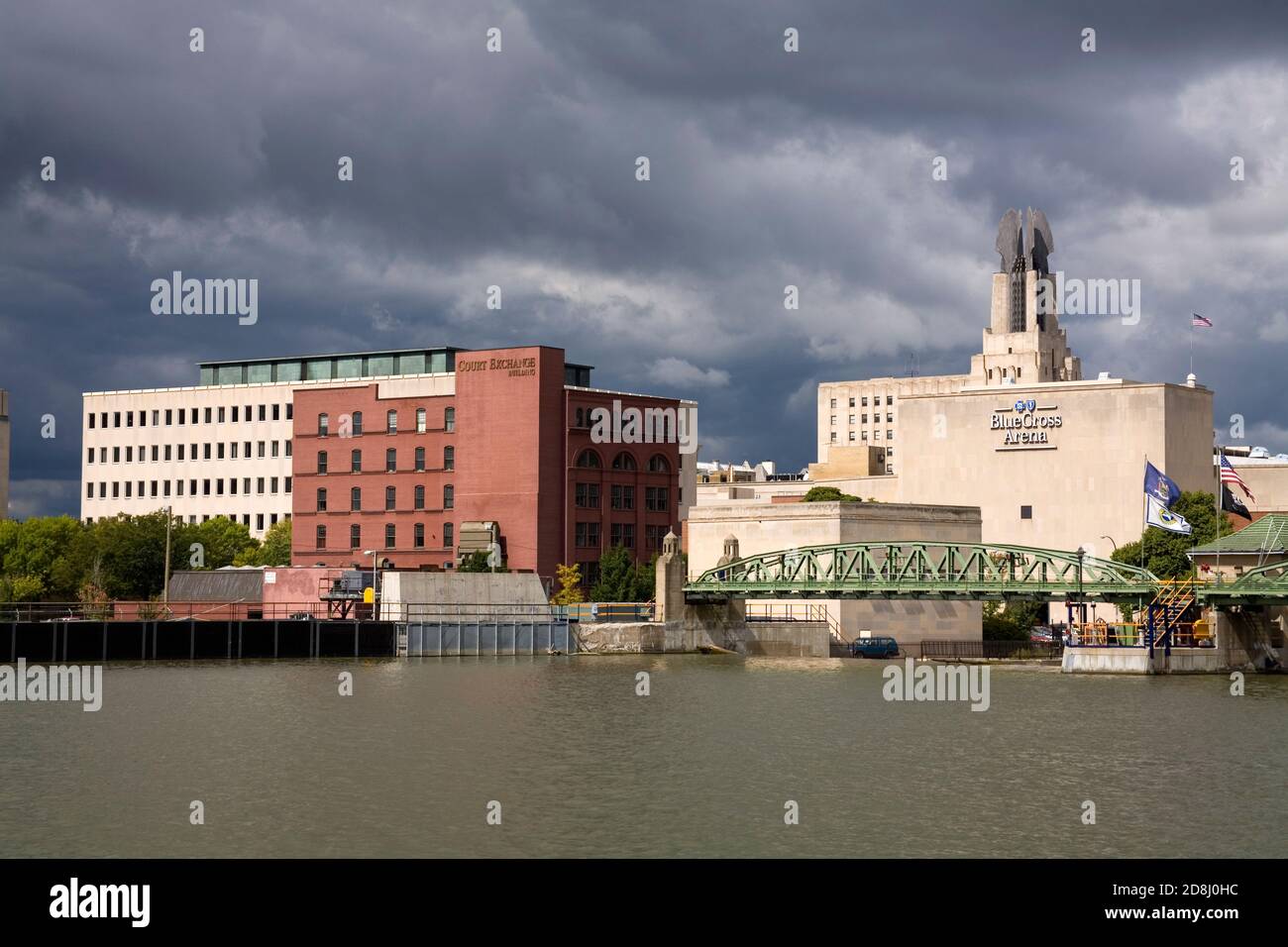 Genesee River & Skyline, Rochester, New York State, USA Stock Photo - Alamy