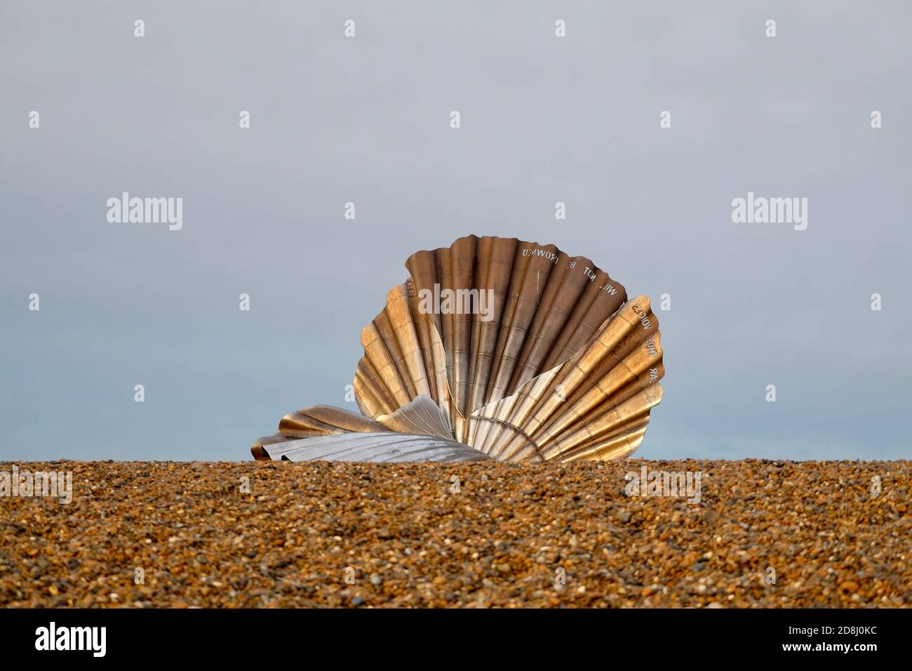 Sculpture of a Scallop Shell In Aldeburgh Suffolk in morning light. By ...