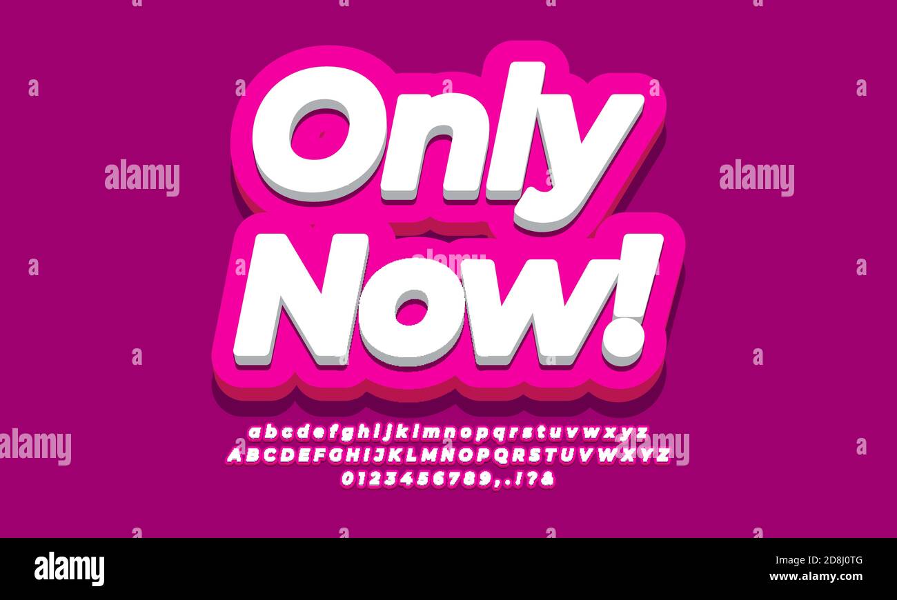 Now alphabet Stock Vector Images - Alamy