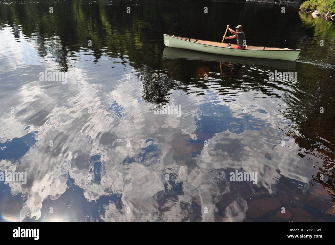 Canoeing in Ontario (Canada's) Algonquin Provincial Park Stock Photo ...
