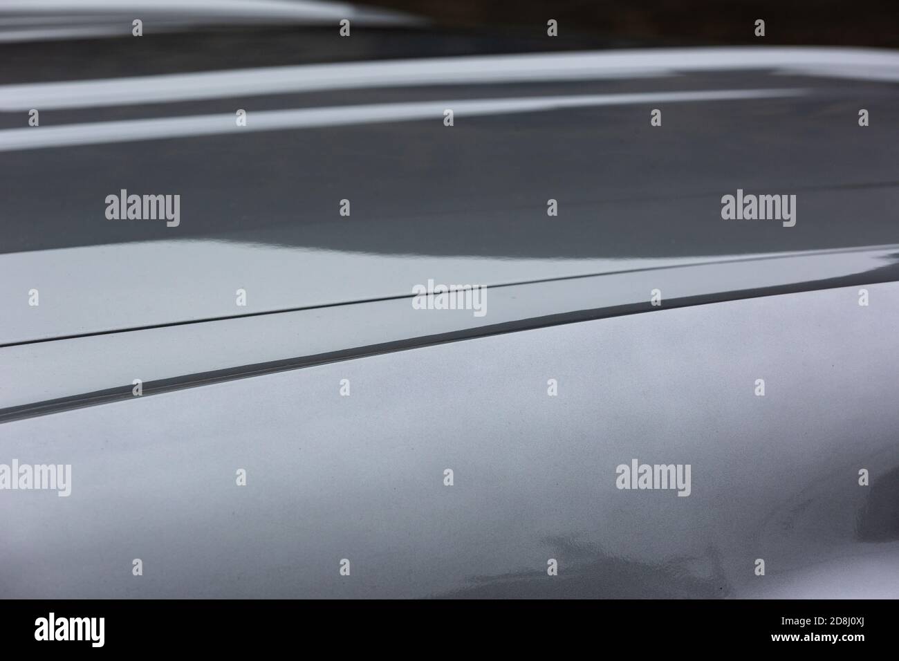 Shiny gray bonnet of a classic car Stock Photo - Alamy