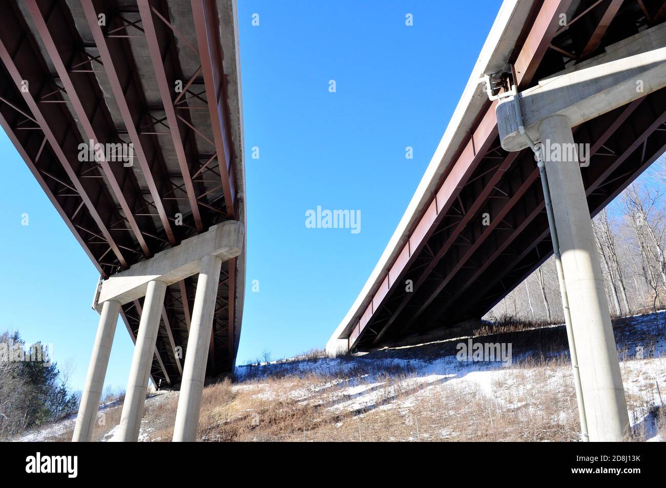 Elevated section of Interstate 89 highway, Montpelier, Vermont, USA ...