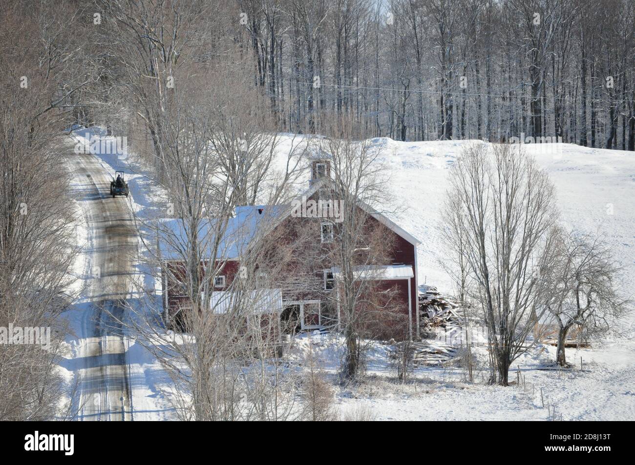Winter scene, East Montpelier,Vermont, USA Stock Photo - Alamy