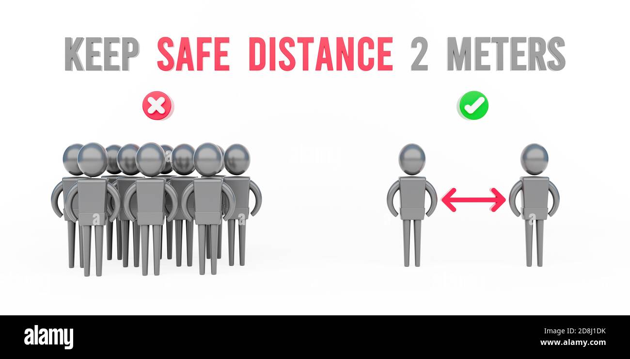 Social distancing banner. Keep the 2 meter distance. Corona virus ...