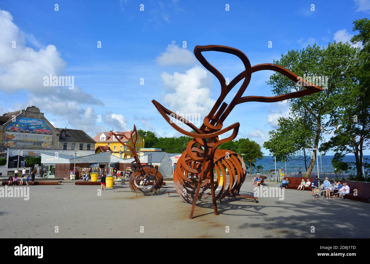Rewal, Poland, village center view to the baltic sea Stock Photo - Alamy