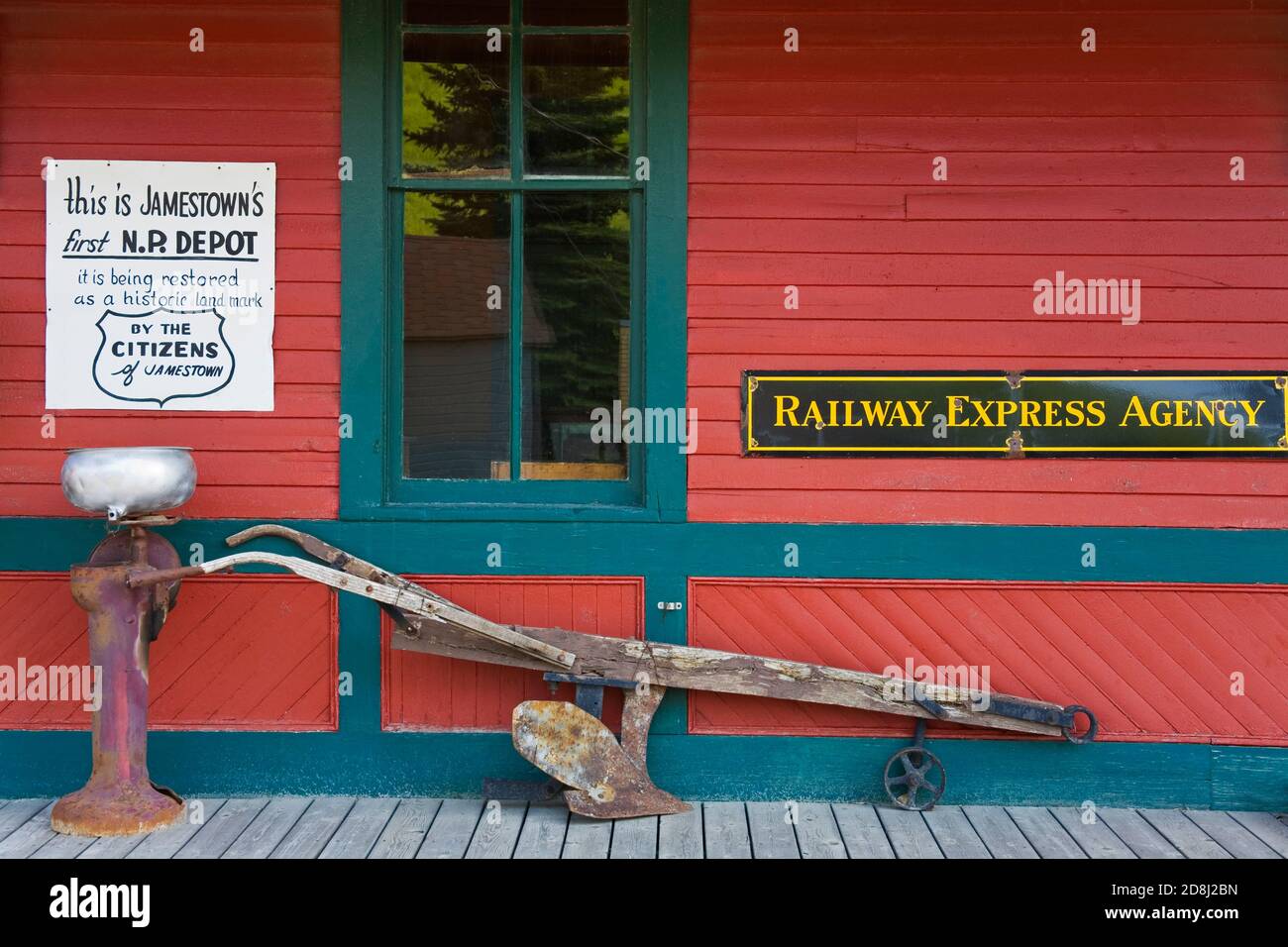Railway Station in Frontier Village, Jamestown, North Dakota, USA Stock ...