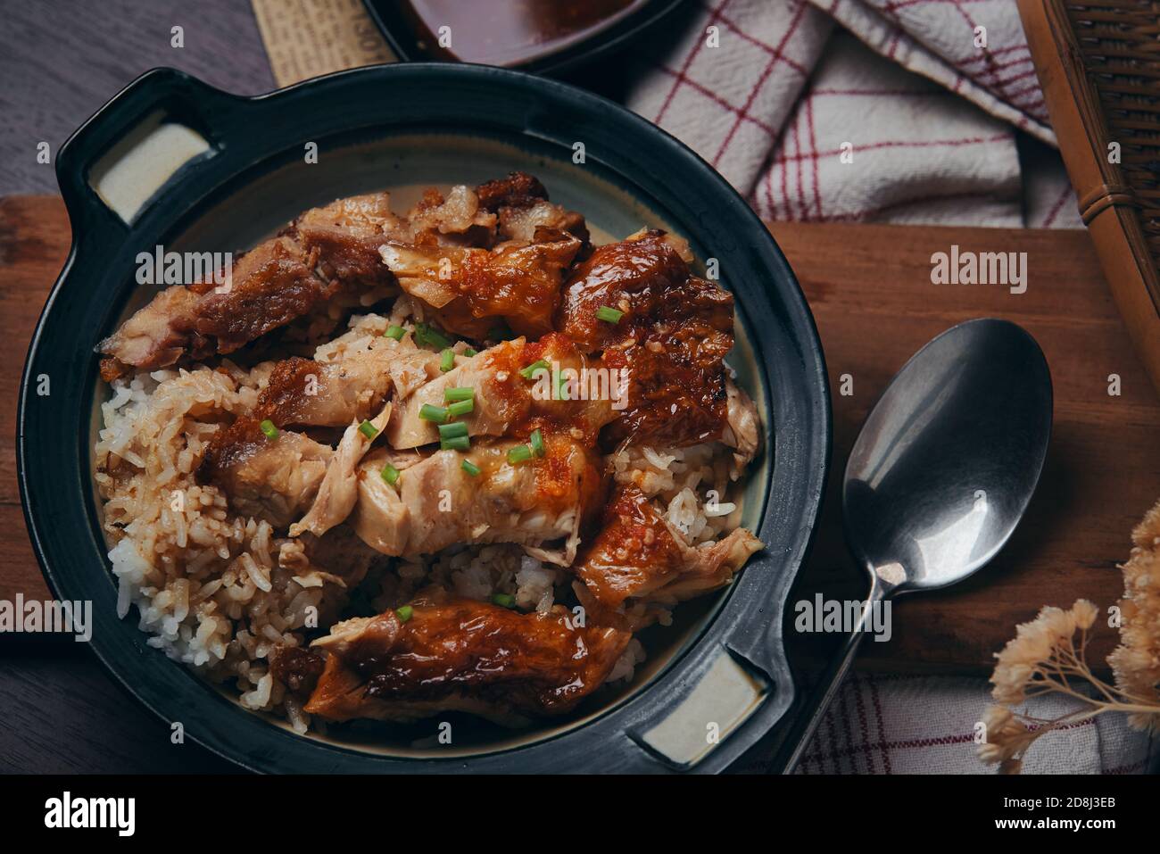 Homemade honey roast duck with rice Stock Photo - Alamy