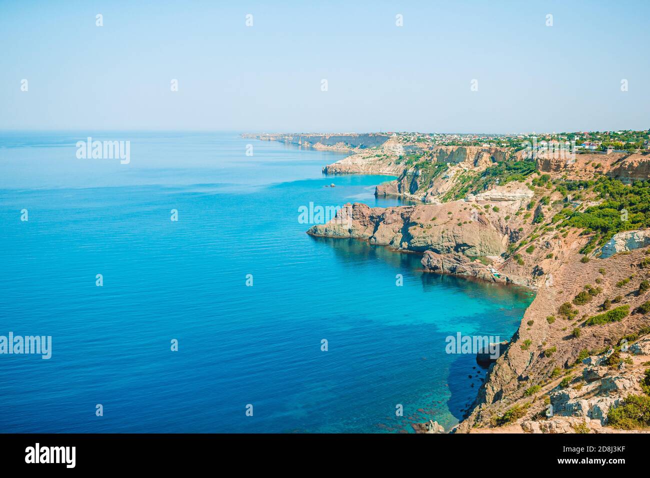 Beautiful seascape. Amazing composition of nature with mountains and ...