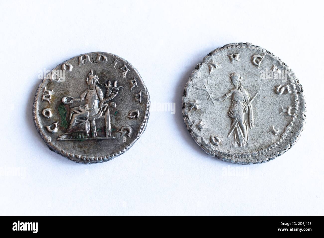 Two roman coins hi-res stock photography and images - Alamy