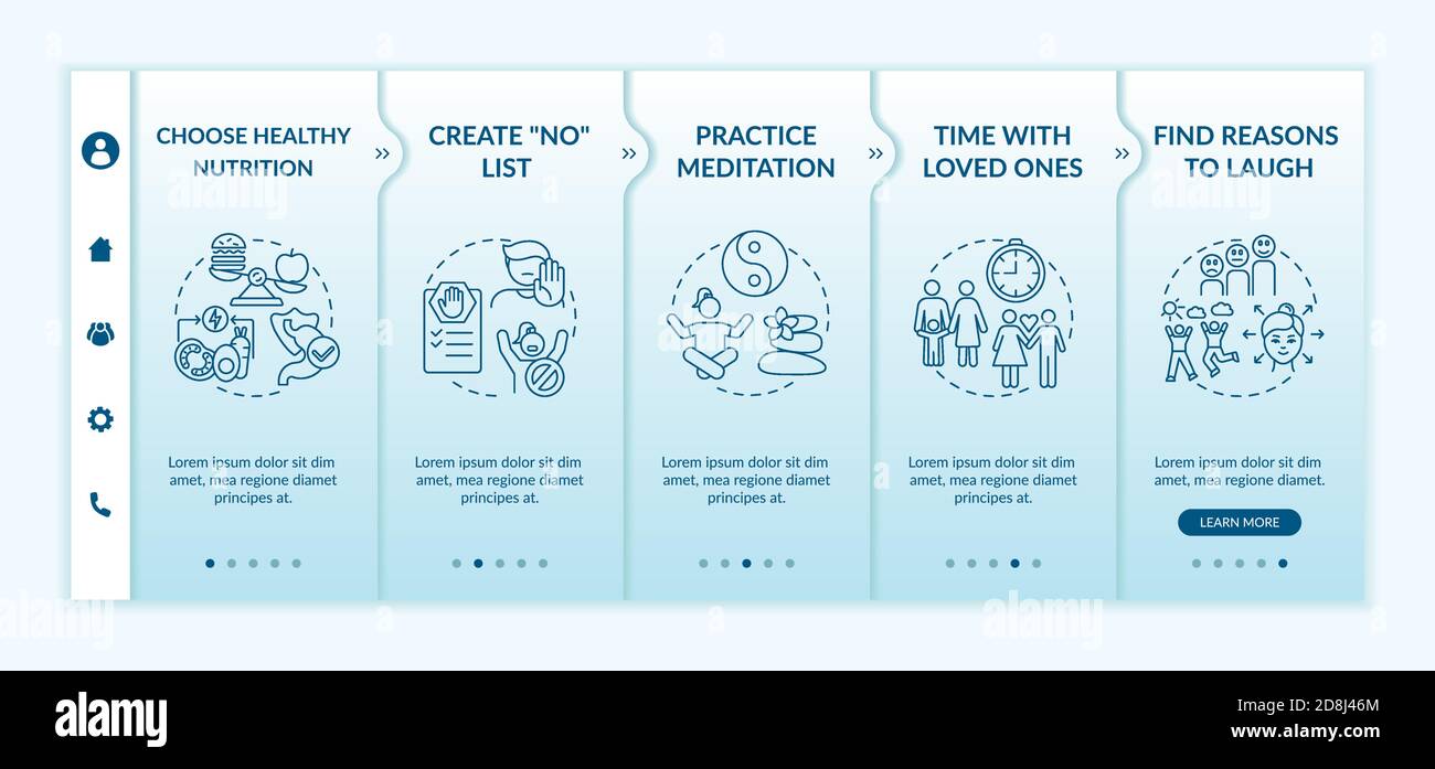 Self care checklist onboarding vector template Stock Vector Image & Art ...