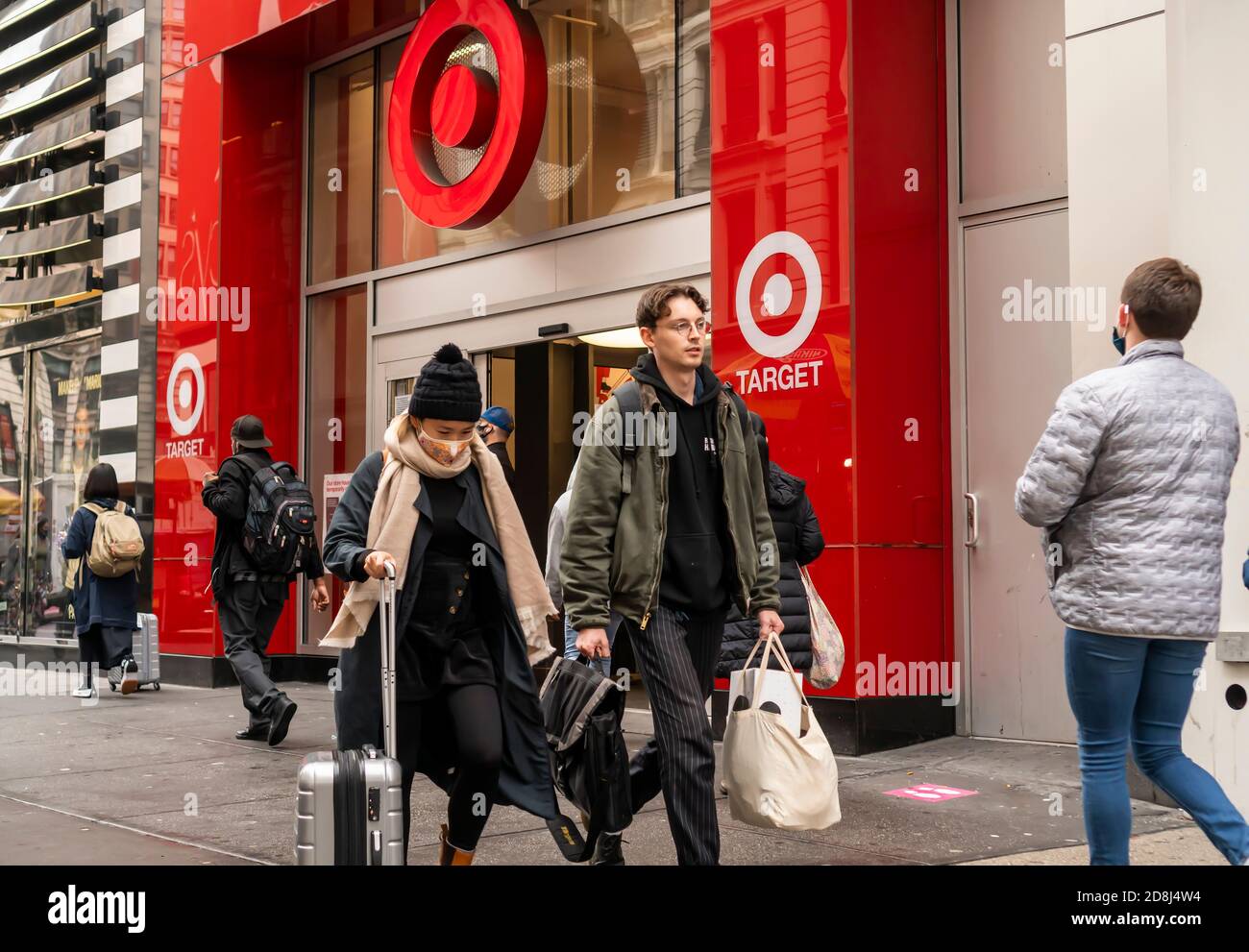 Shoppers outside a Target store in Herald Square in New York on ...