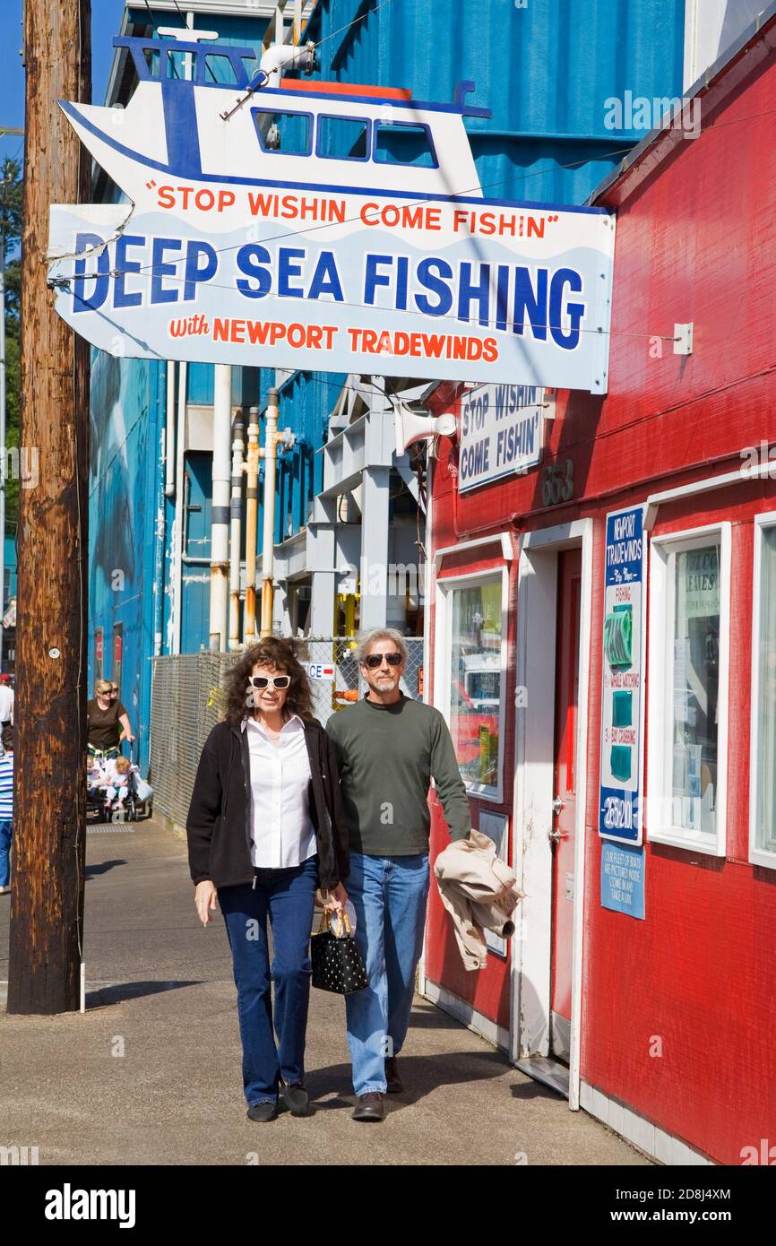 Deep Sea Fishing Center in the bay front area of Newport Stock Photo ...