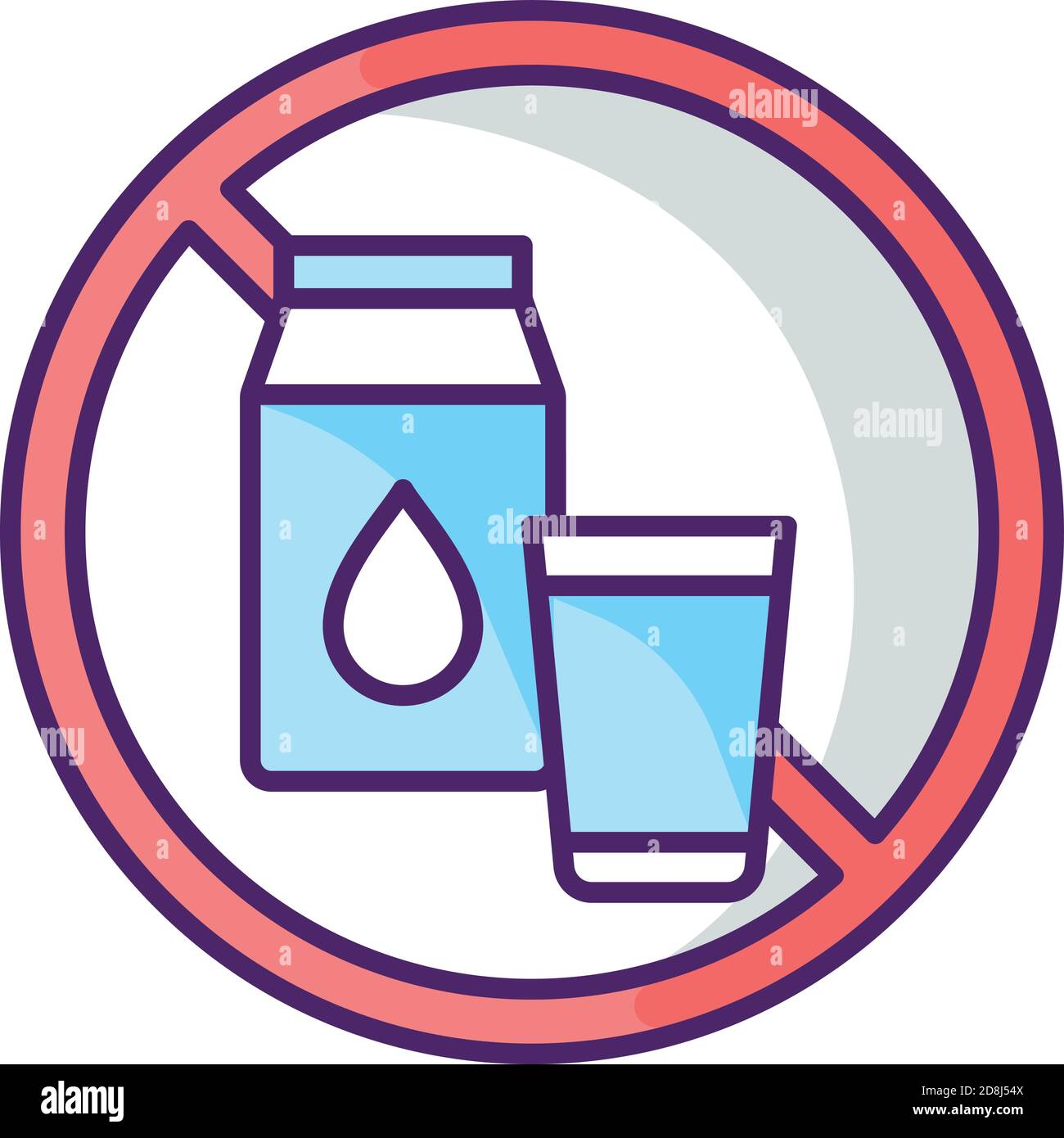 Lactose intolerance RGB color icon Stock Vector Image & Art - Alamy