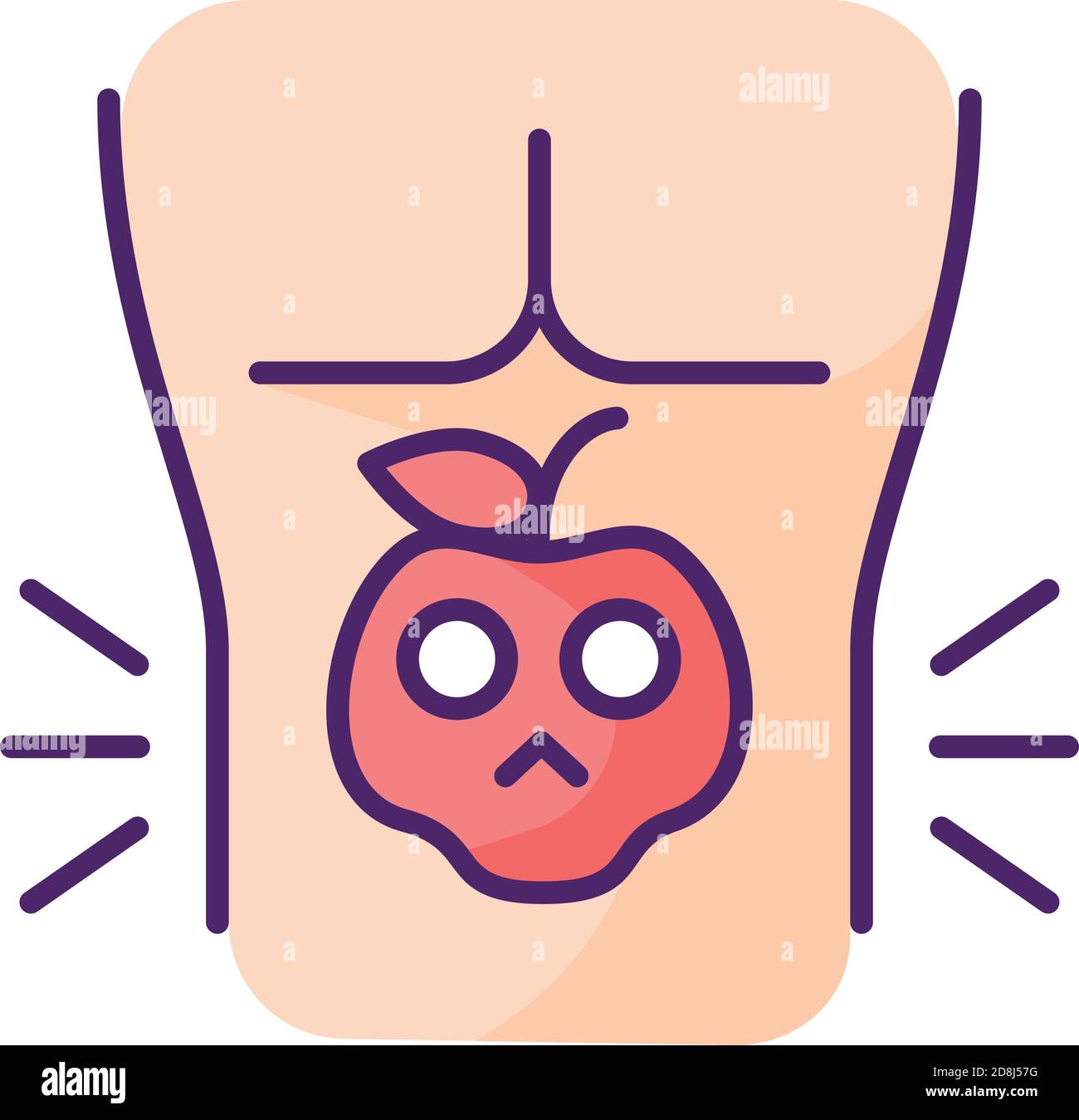 Food poisoning RGB color icon Stock Vector Image & Art - Alamy