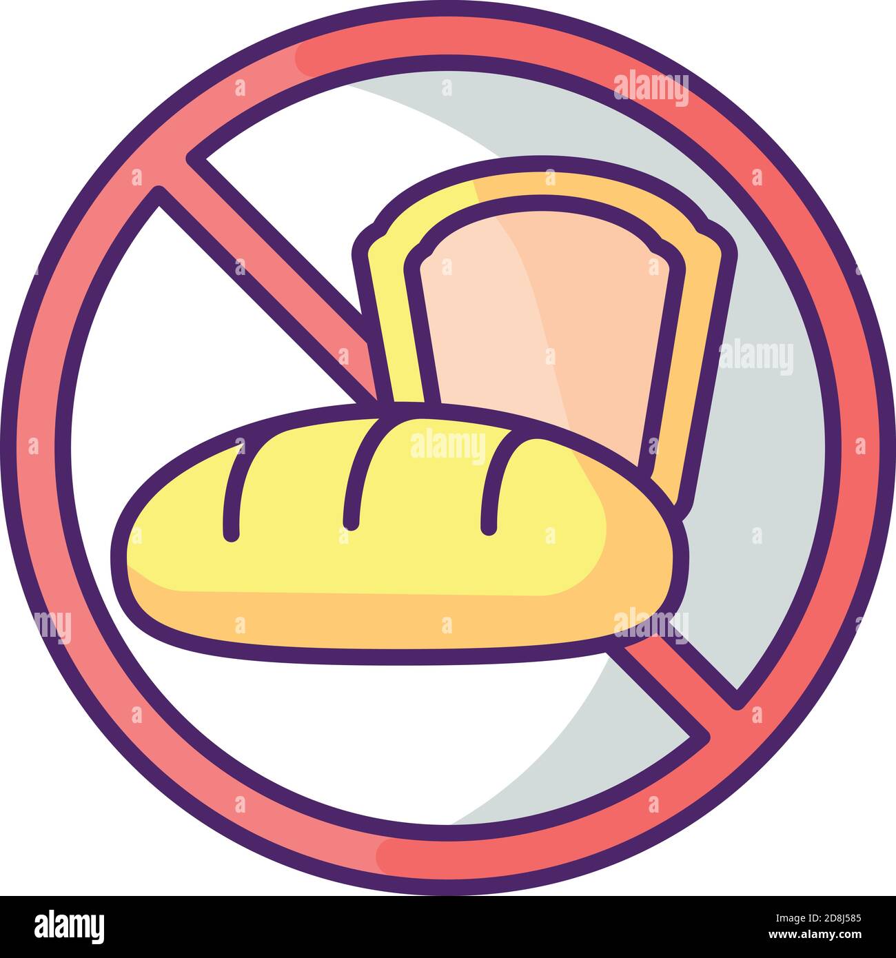 Gluten intolerance RGB color icon Stock Vector Image & Art - Alamy