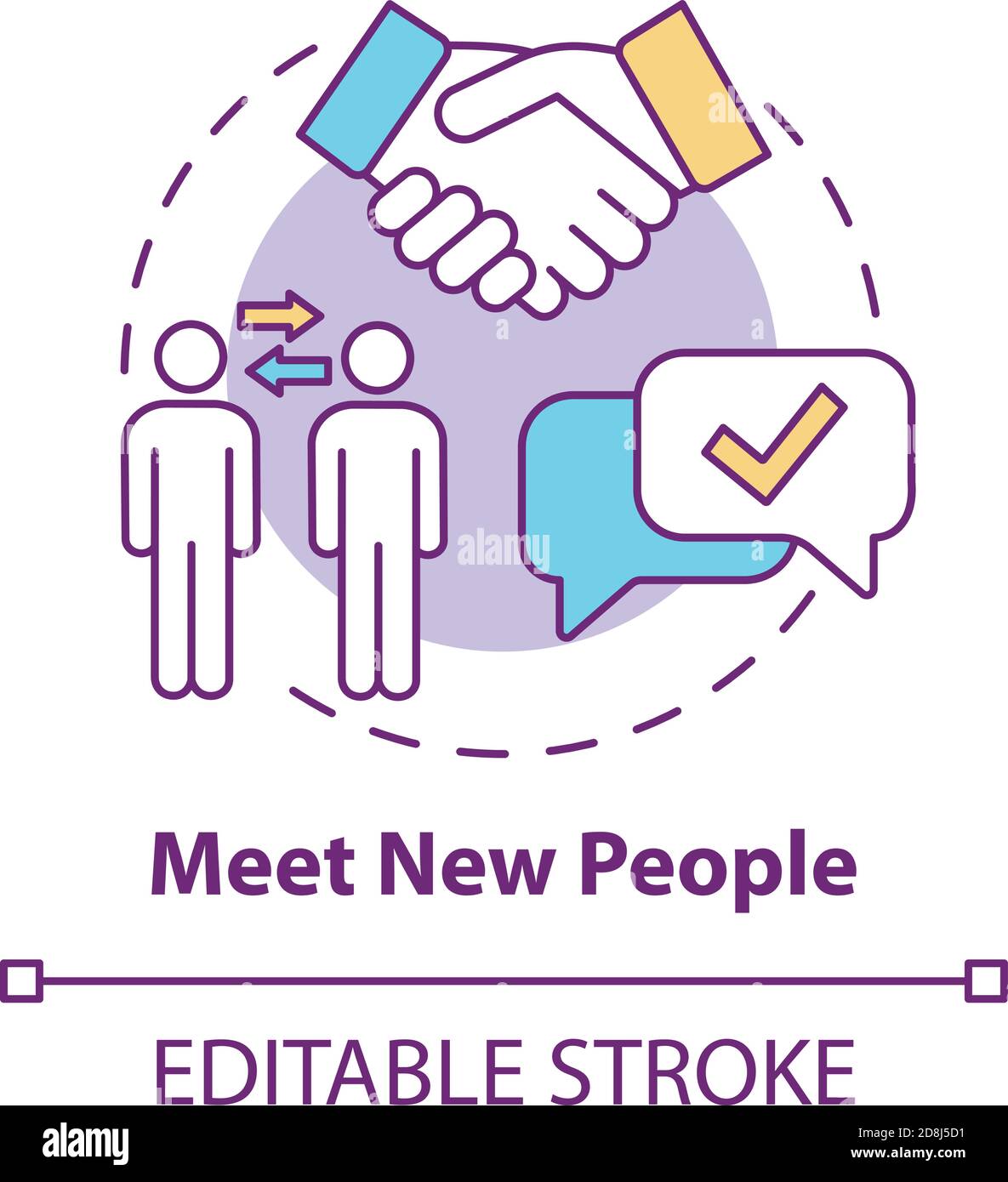 Meet new people concept icon Stock Vector Image & Art - Alamy