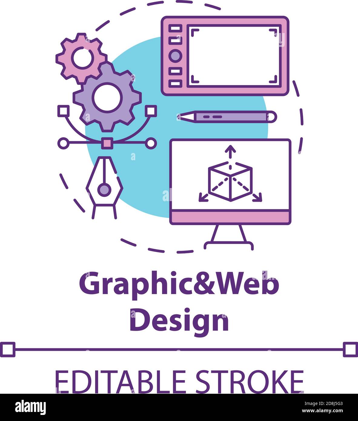 Graphic and web design concept icon Stock Vector Image & Art - Alamy