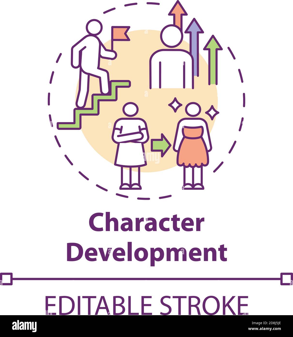 Character development concept icon Stock Vector Image & Art - Alamy