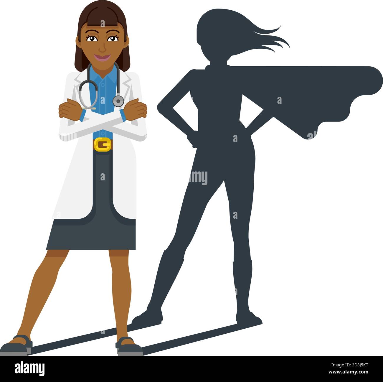 Young Medical Doctor Super Hero Cartoon Mascot Stock Vector Image & Art ...