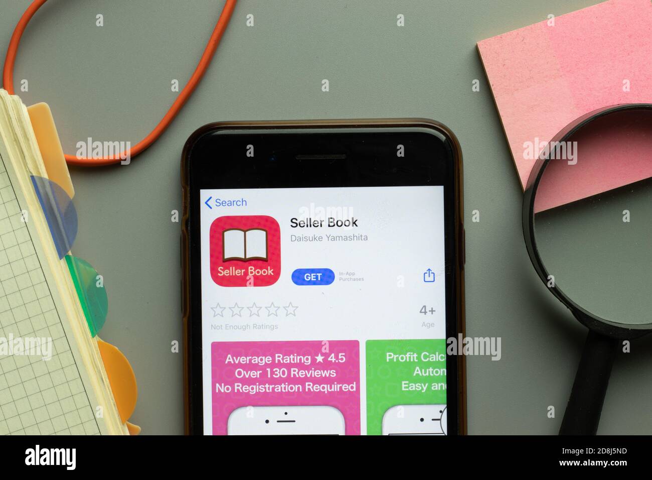 New York, USA - 26 October 2020: Seller Book mobile app logo on phone ...