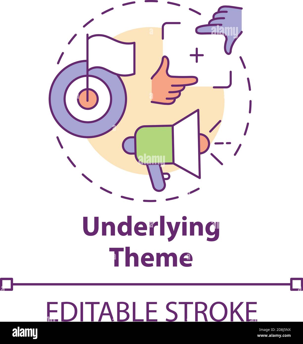 Underlying theme concept icon Stock Vector Image & Art - Alamy