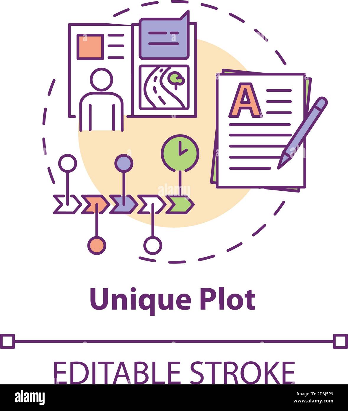 Unique plot concept icon Stock Vector Image & Art - Alamy